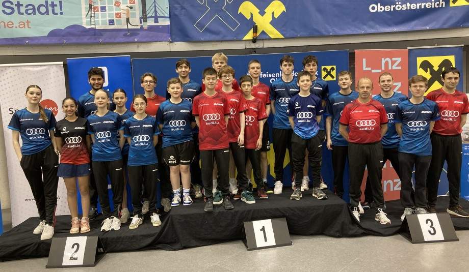 Mehrere Podien in Linz für die FLTT-Jugendspieler