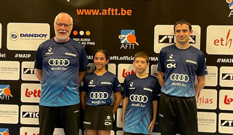 Kinda Mostafa und Noah Valente beim Stiga Masters in Blegny